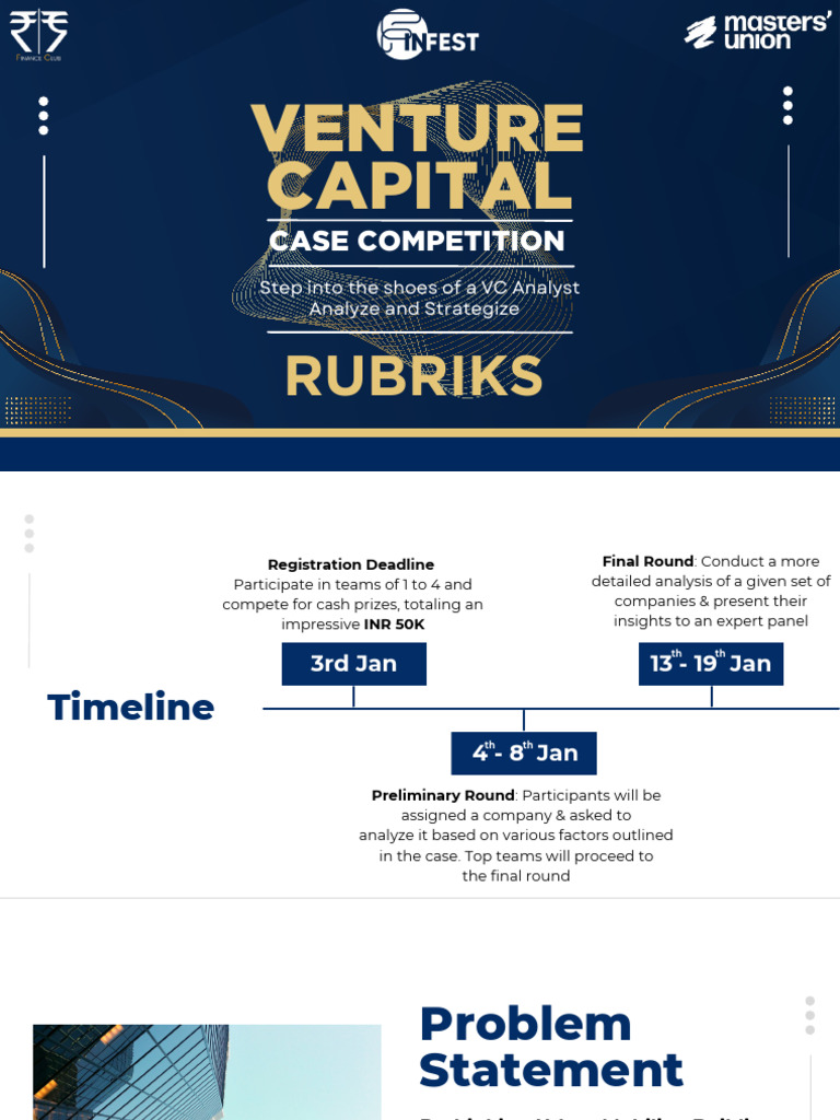 Venture Capital Case Comp Rubriks | PDF | Investing | Startup Company