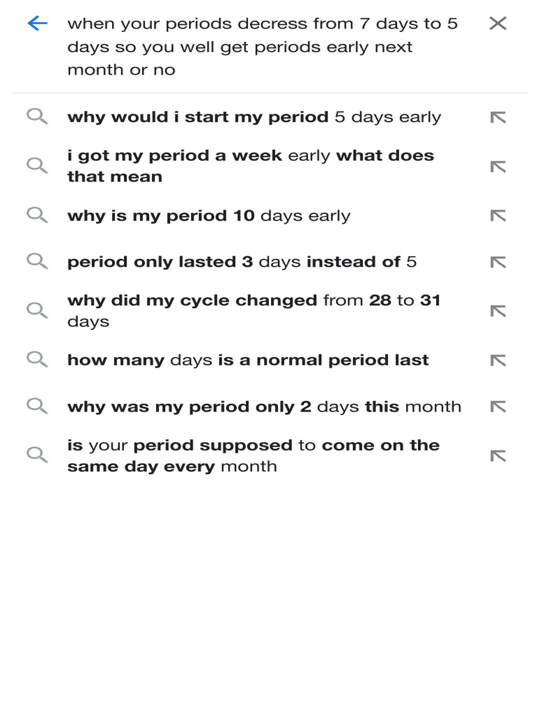 When Your Periods Decress From 7 Days To 5 Days So You Well Get Periods ...