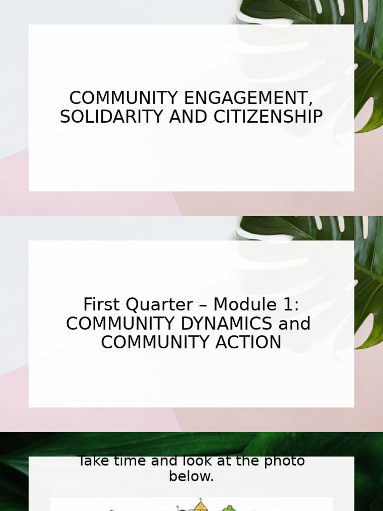 MODULE 1 Community Engagement PPT 2024 2025 | PDF | Community | Social ...