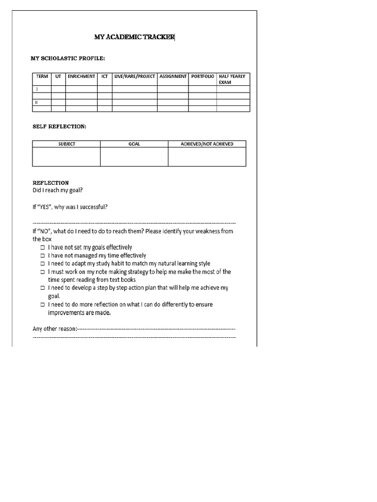 Academic Tracker | PDF