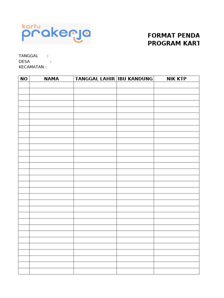 Format Prakerja | PDF