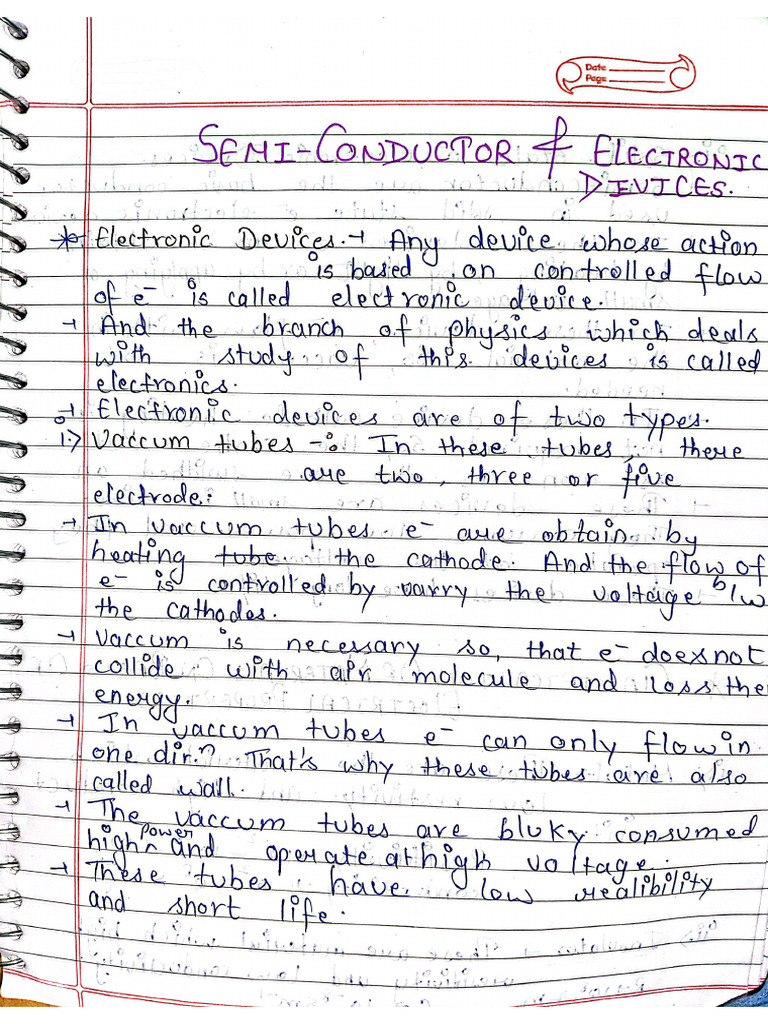 Semiconductors Notes | PDF