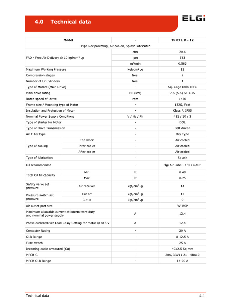 TS 07 Technical Details | PDF