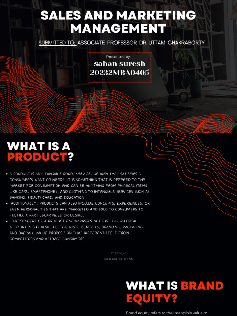 SALES AND MARKETING Management by Sahan Suresh 20232MBA0405 | PDF ...