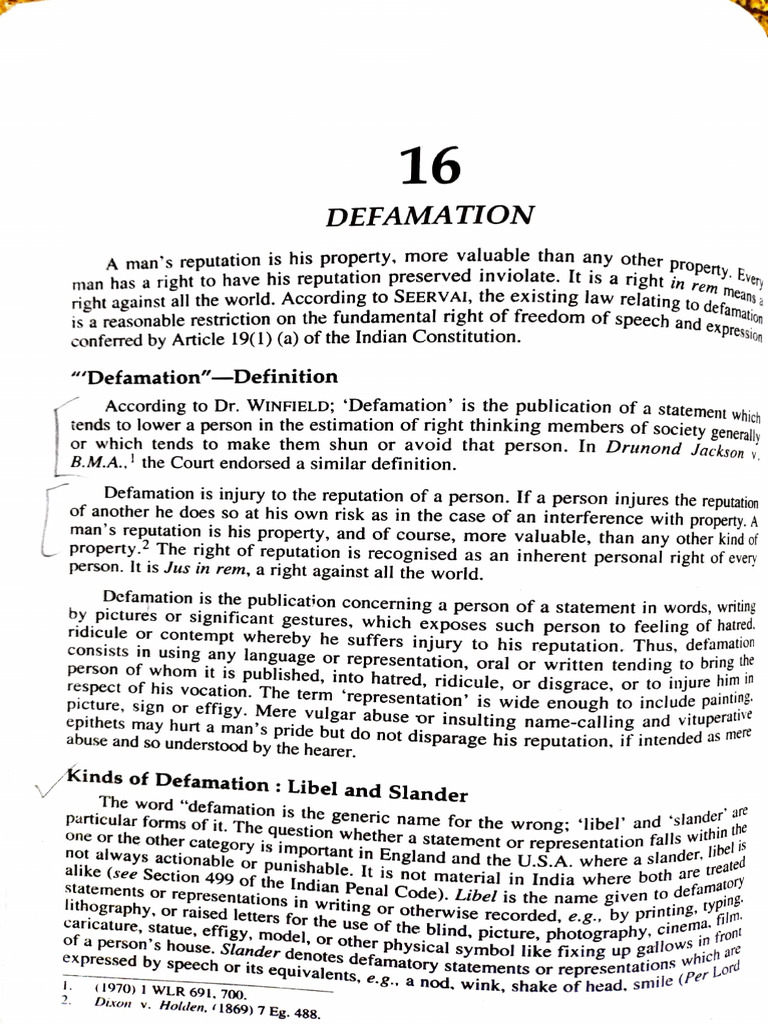 Defamation | PDF