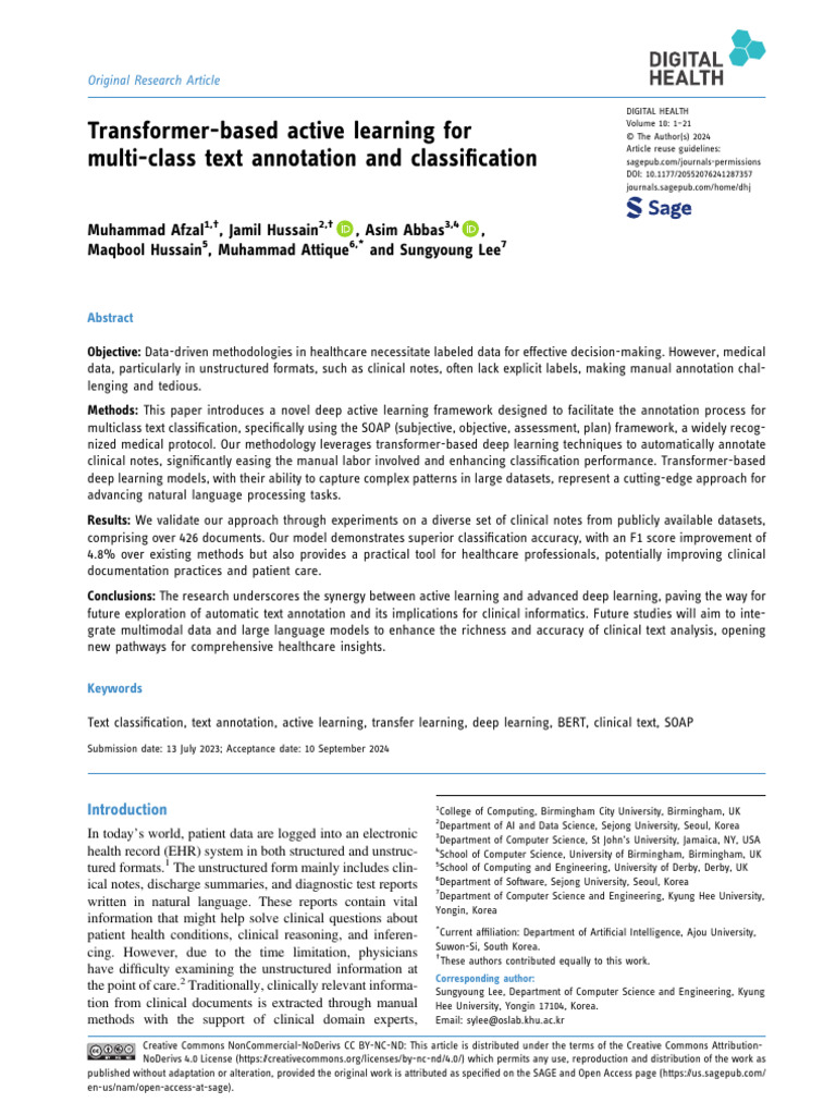 Transformer-Based Active Learning For Multi-Class | PDF | Machine Learning | Annotation