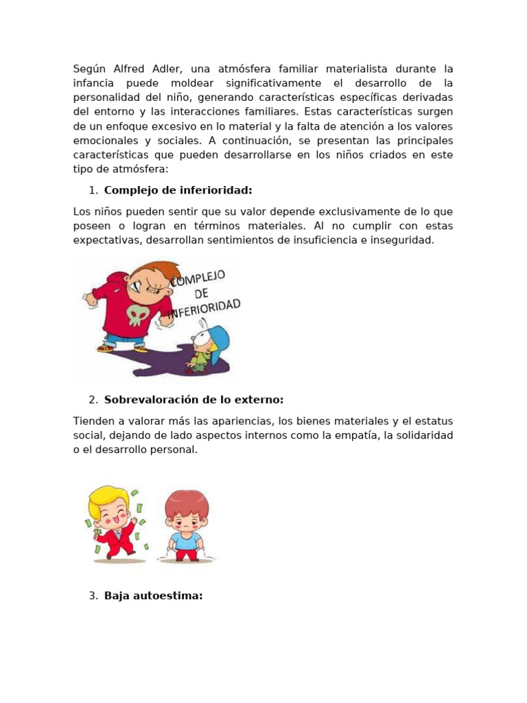 Impacto de la atmósfera familiar materialista | PDF | Bienestar ...