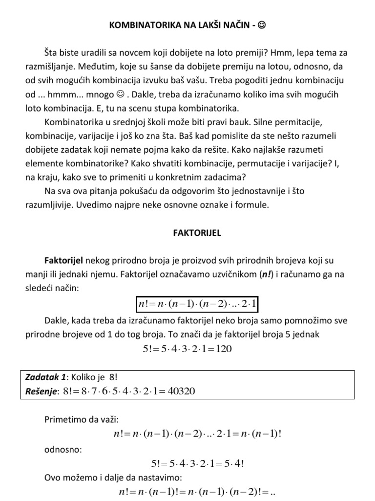 KOMBINATORIKA | PDF