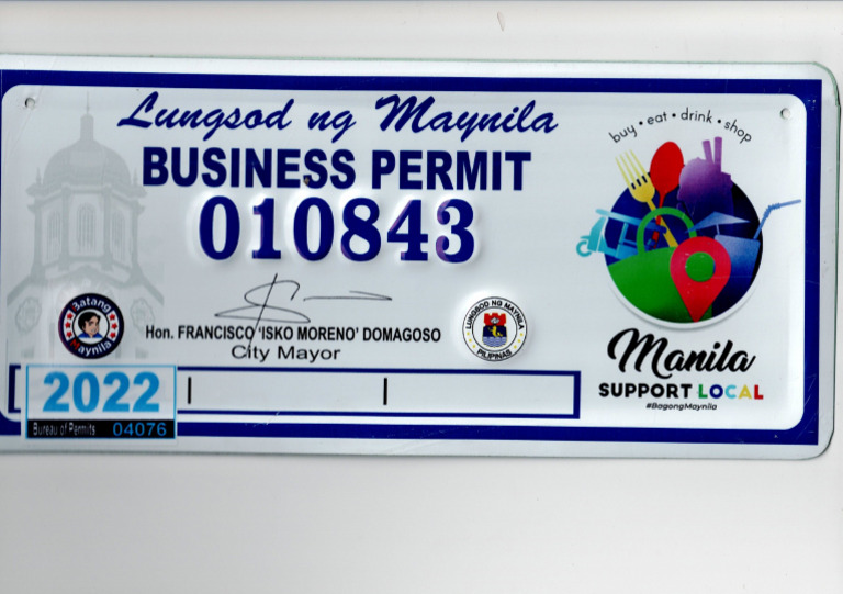 Business Permit Plate- Sizhumako | PDF