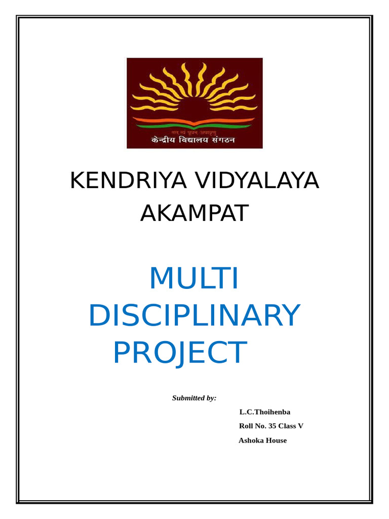 KVS Multi-Disciplinary Project PDF | PDF