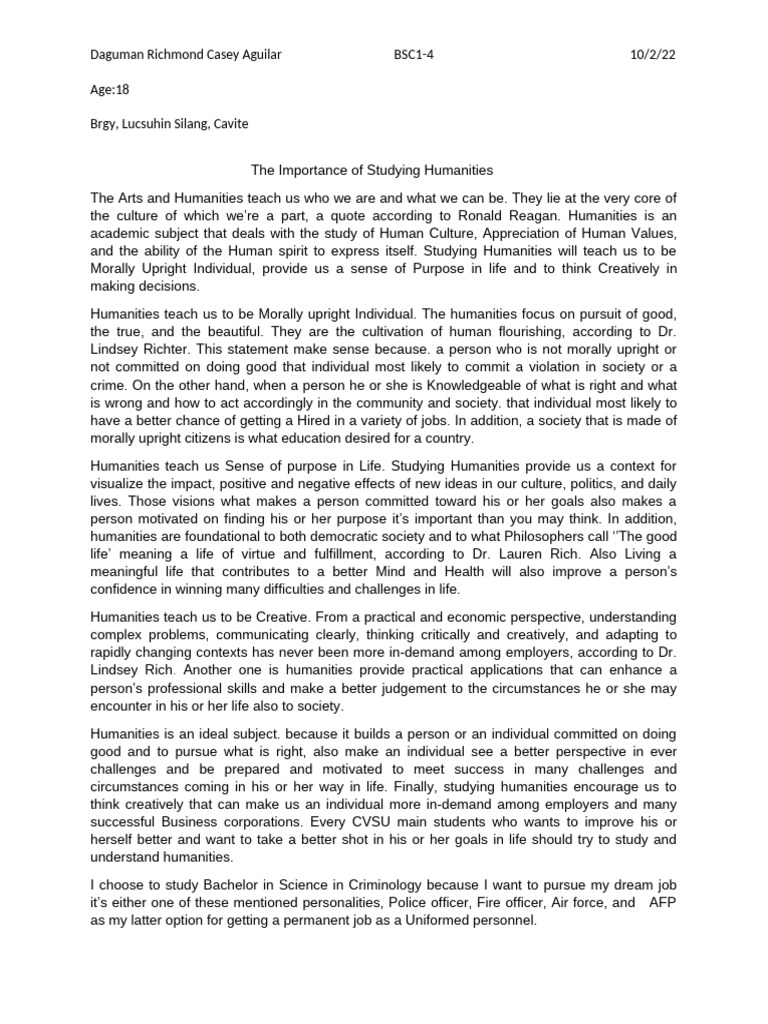 Essay in Art Appreciation | PDF | Humanities | Social Psychology