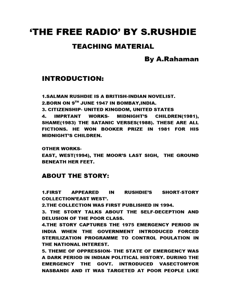 1870the Free Radio Teaching Material | PDF | Widow