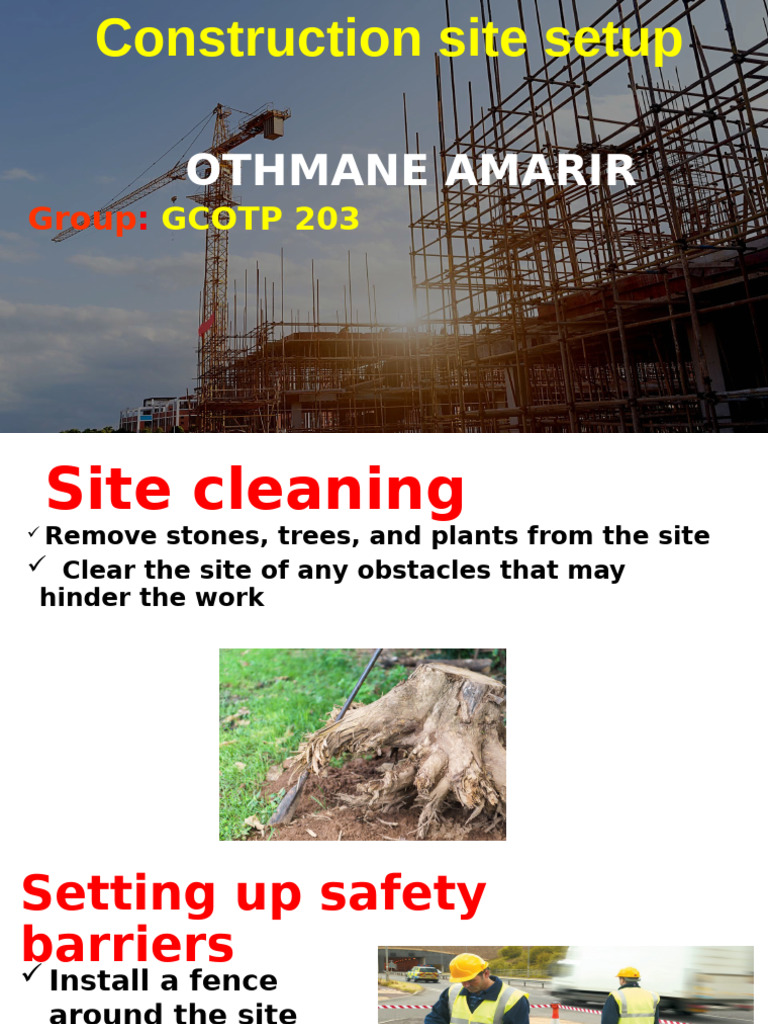 Construction Site Setup by OTHMANE AMARIR | PDF