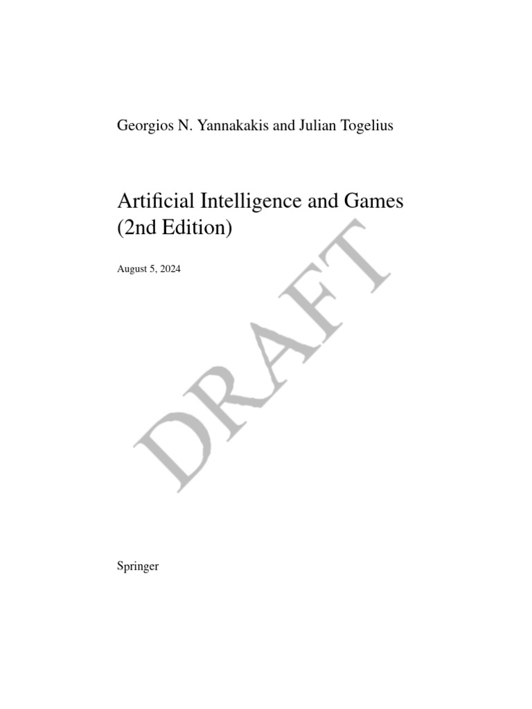 Artificial Intelligence and Games | PDF | Artificial Intelligence ...