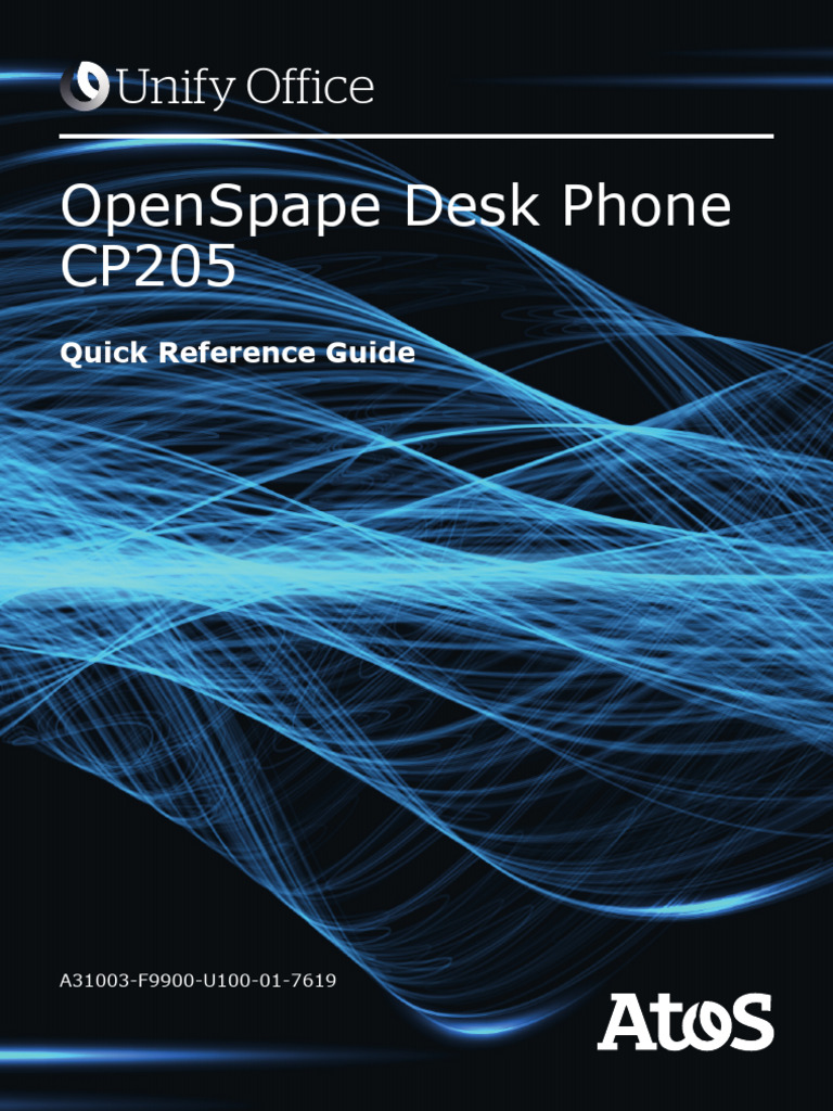 Unify CP205 Job Aid Atos | PDF | Menu (Computing) | Voicemail