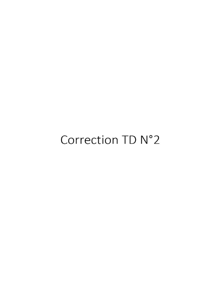 Correction TD2 | PDF