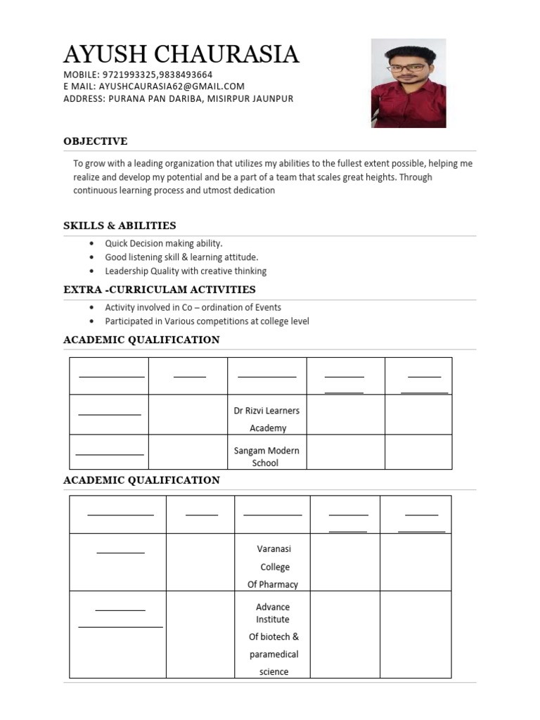 AYUSH CHAURASIA CV 2023 Updated | PDF | Health Care | Cognition