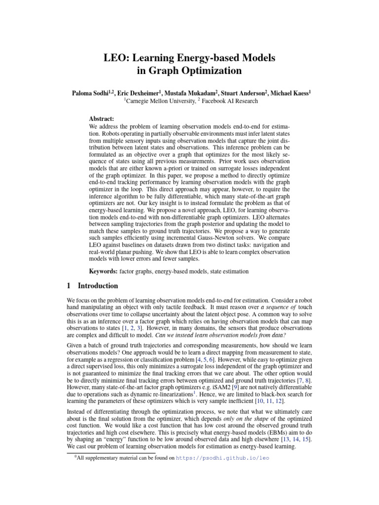 Graph Optimization for Robotics | PDF | Loss Function | Statistical Inference