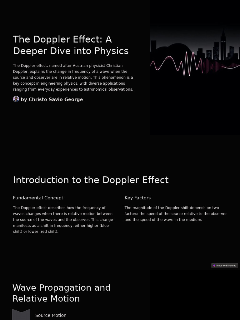 The Doppler Effect A Deeper Dive Into Physics | PDF | Doppler Effect | Physical Phenomena