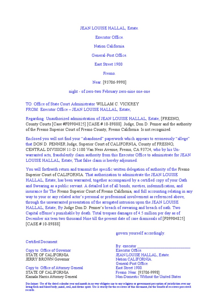 My Executive Letter (1) | Notary Public | Government