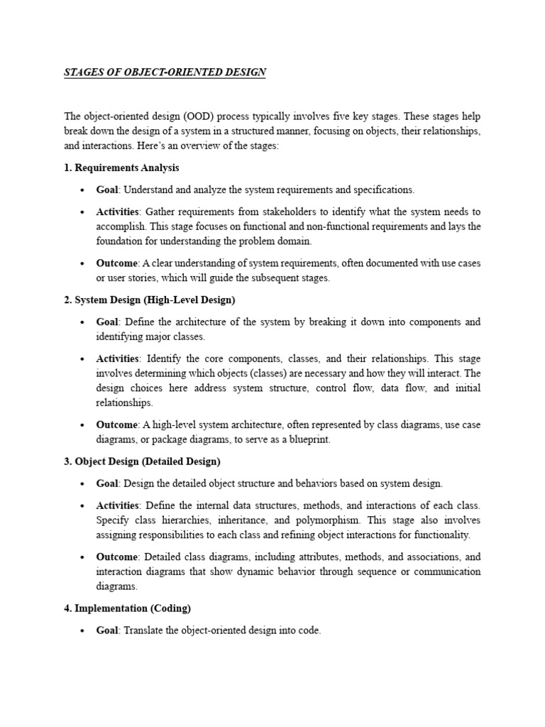 Lesson 9 STAGES OF OBJECT | PDF | Class (Computer Programming ...