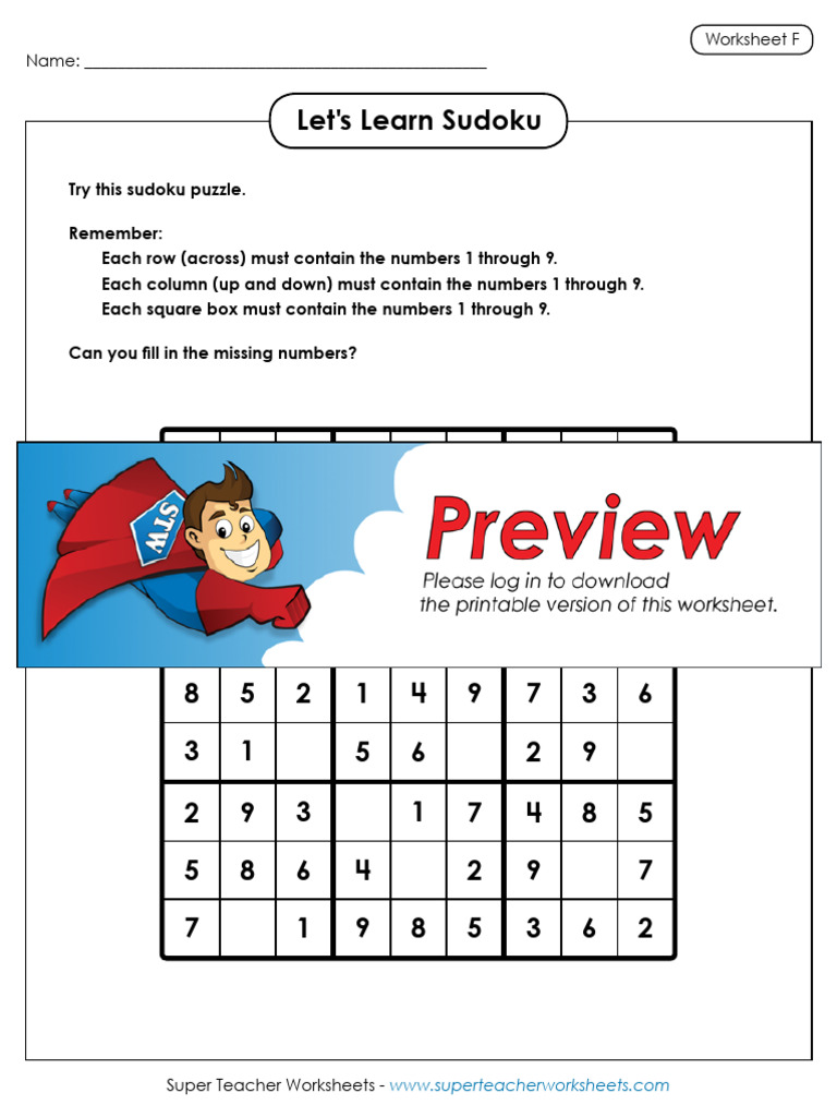 Sudoku Kids Learn F | PDF