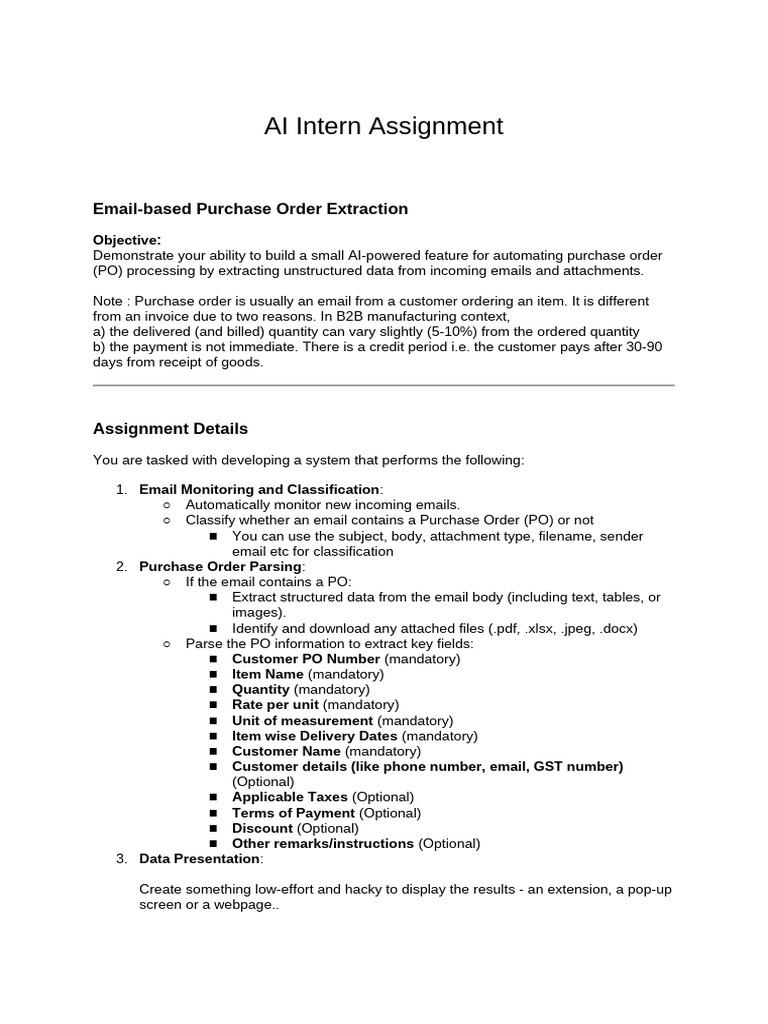 AI Intern Assignment - InveeSync | PDF | Optical Character Recognition | Computing