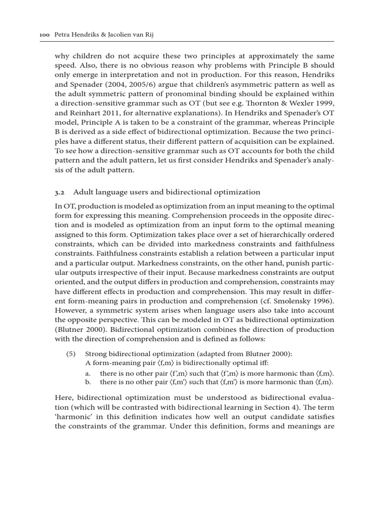 Bidirectional Optimality Theory - (Language Acquisition and Language Change in Bidirectional ...