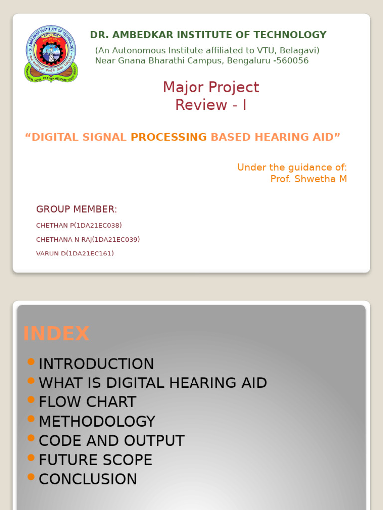 DSP Innovations in Hearing Aids | PDF | Hearing Aid | Data Compression