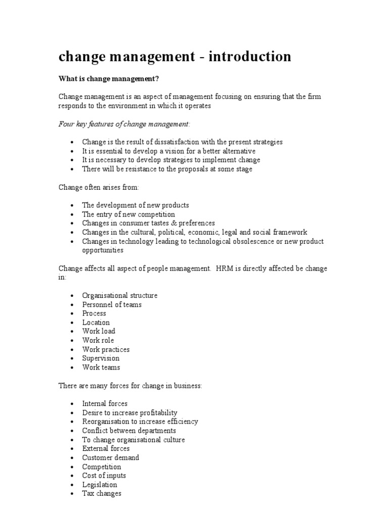 Change Management | PDF | Change Management | Strategic Management