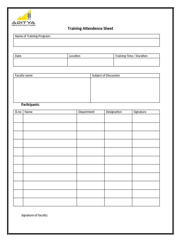 Training Attendence | PDF