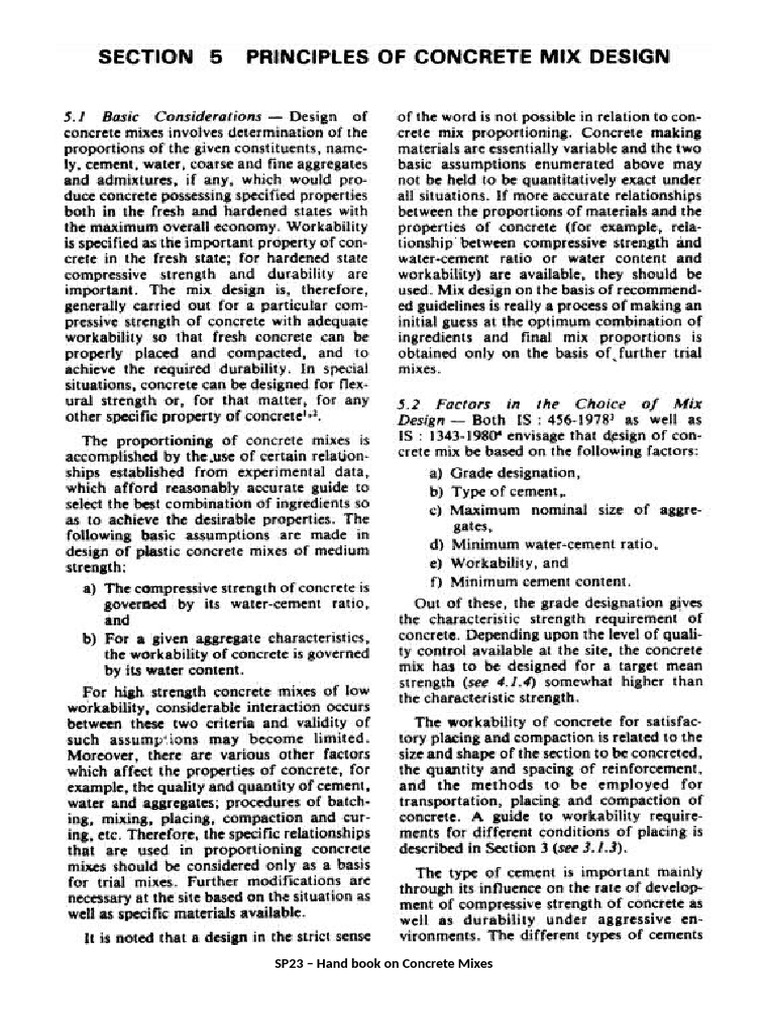 SP23-Basic of Mix Design | PDF