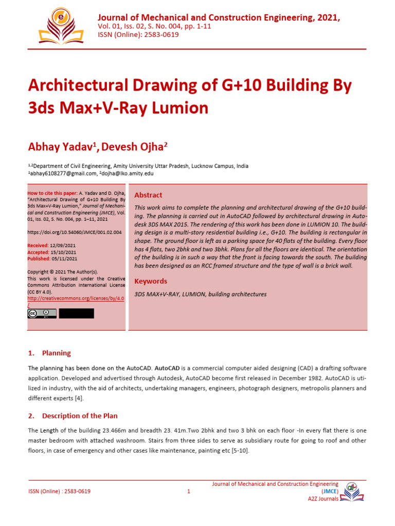 Architectural Drawing of G10 Building by 3ds MaxV | PDF | Length | Sphere