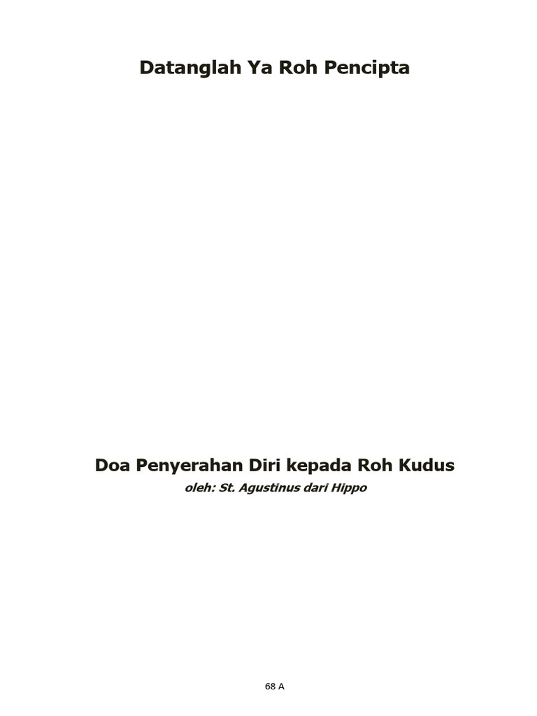 Doa Roh Kudus | PDF