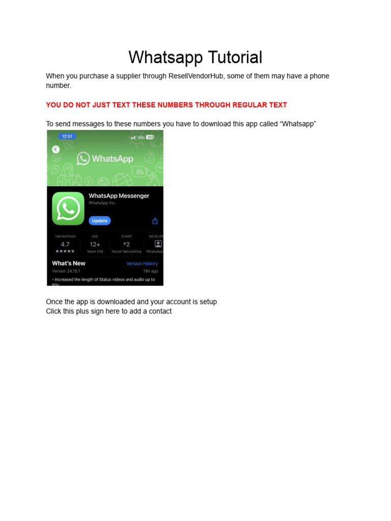 Whatsapp Tutorial | PDF