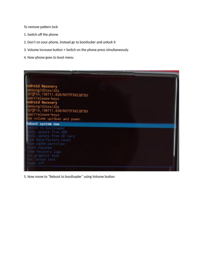 To Remove Pattern Lock | PDF