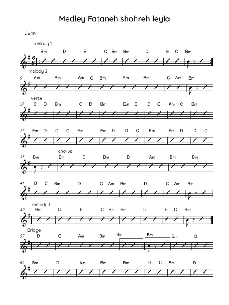 Medley Fataneh Shohreh Leyla | PDF