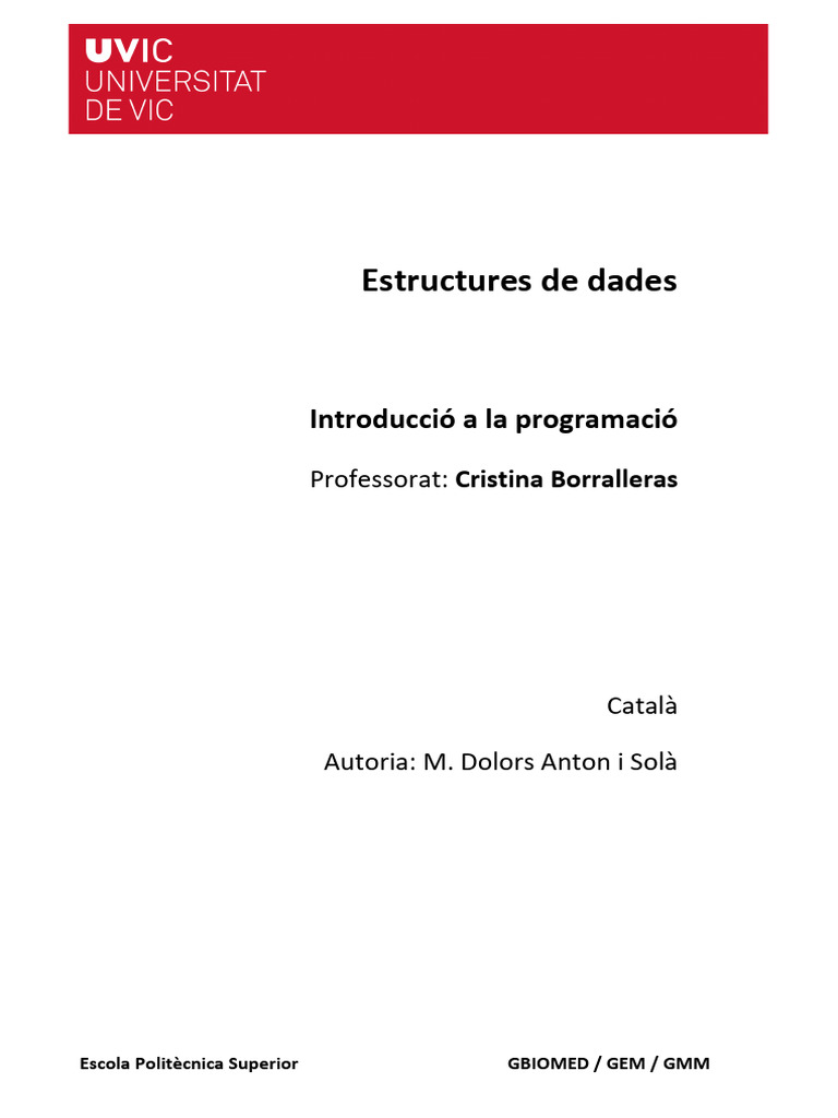 UD-Estructures de Dades | PDF