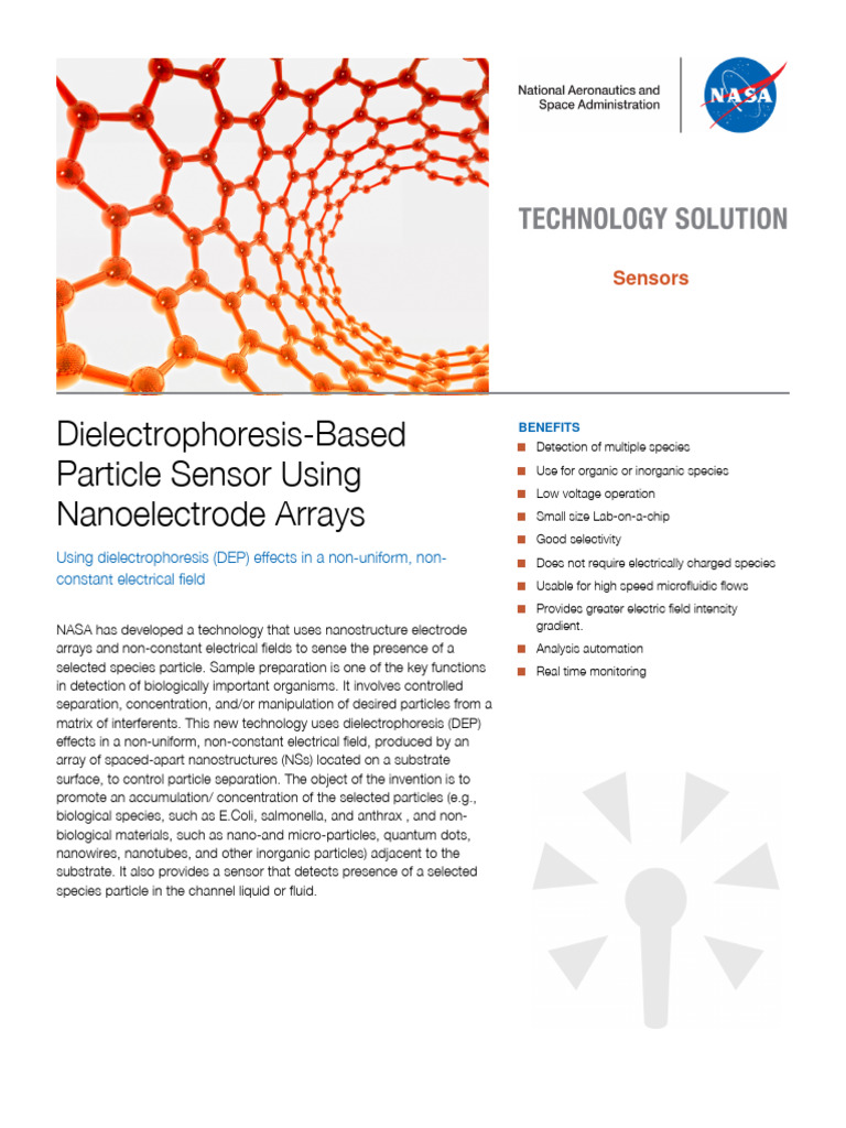 Dielectrophoresis Based Particle Sensor Using Nanoelectrode Arrays | PDF | Materials Science ...