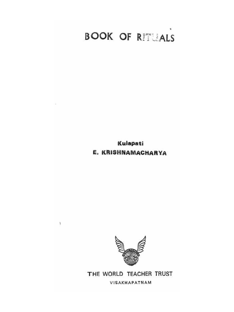 Book of Rituals Embar Krishnamacharya | PDF