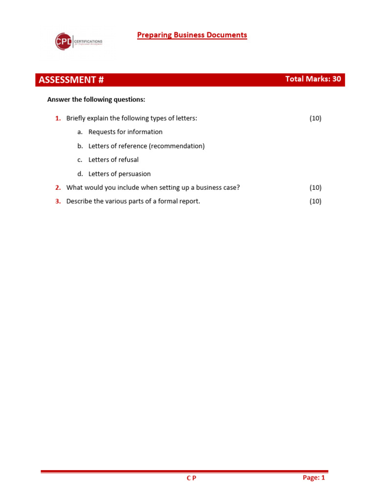 Preparing Business Documents | PDF