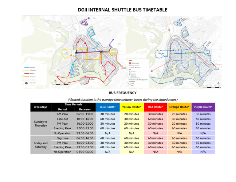 DGII Shuttle Bus Schedule | PDF