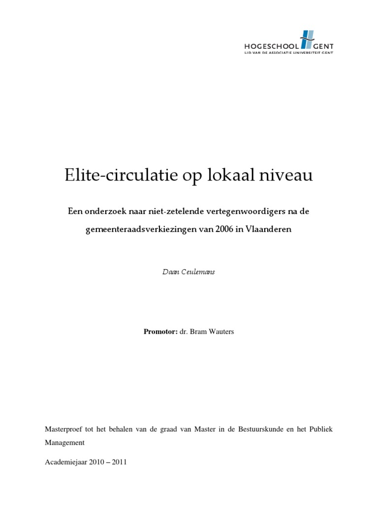 Masterproef Elitecirculatie DaanCeulemans | PDF
