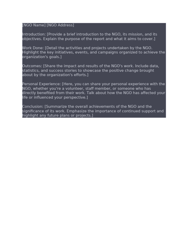 Naming Your NGO: Key Insights | PDF