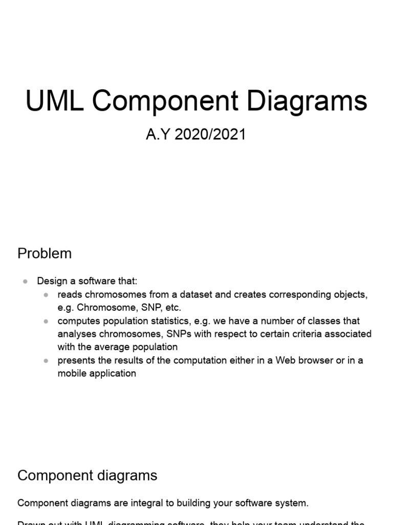 UML Component Diagrams for Software Design | PDF | Unified Modeling Language | Class (Computer ...
