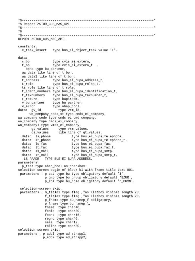 Program For Creating Student As BP (Both Vendor and Customer) | PDF | Computer Programming ...