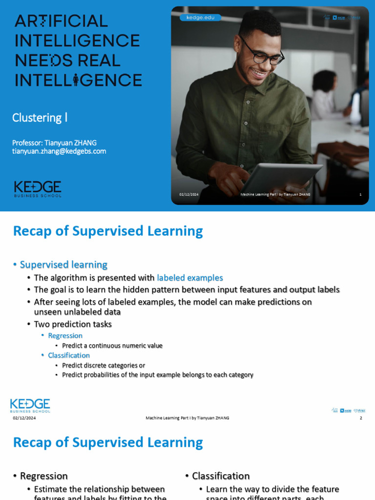 07 Clustering I | PDF | Cluster Analysis | Statistical Classification