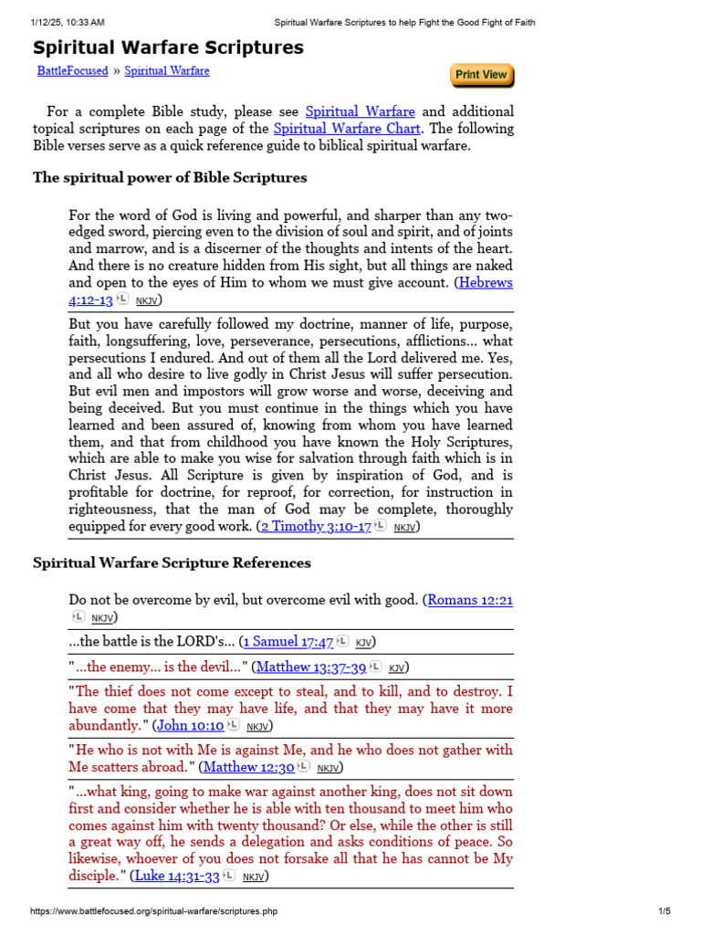 Spiritual Warfare Scriptures To Help Fight The Good Fight of Faith ...