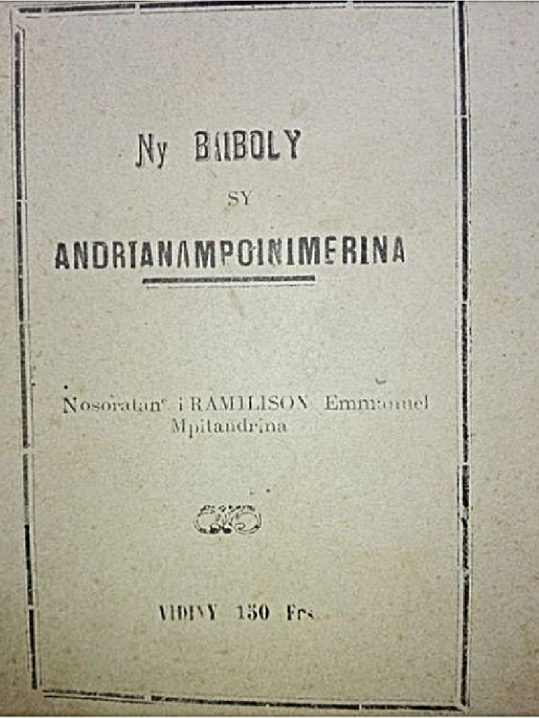 Baiboly Sy Andrianampoinimerina | PDF