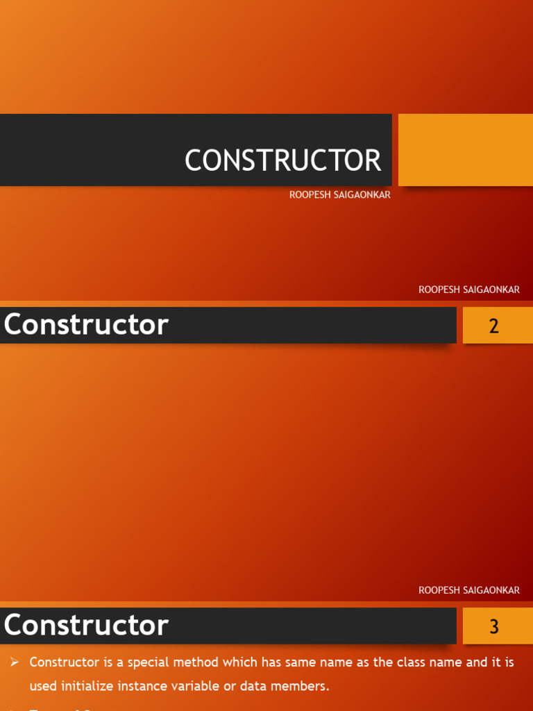 Constructors_Theory+Programs | PDF | Constructor (Object Oriented Programming) | Programming